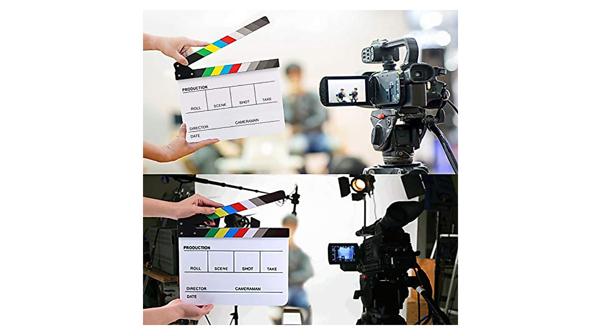 Rustark Dry Erase Movie Clap Board - Pro Film & Video Studio