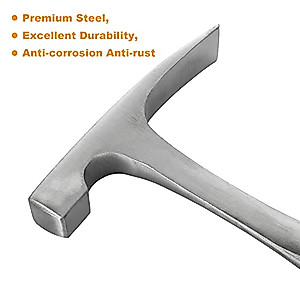 35 Oz Rock Pick Hammer All Steel Mason Brick Hammer 12 Inch Masonry Hammer, Geologist Hammer With Shock Reduction Grip For Mining, Geological Prospecting