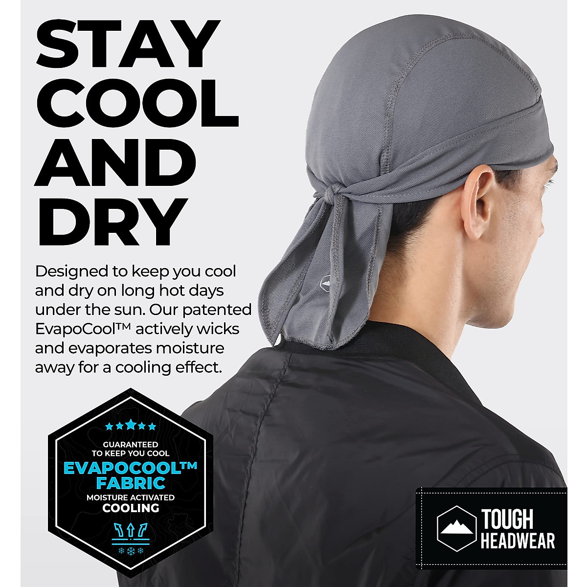 Cooling Helmet Liners - Do Rag Skull Caps for Men - Cooling Head Wraps, Hard Hat Liner - Motorcycle Pirate Bandana