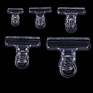 WellieSTR 20PCS (63mm) Clear Fly Tying CDC Feather Clips Dubbing Clip Hackle Holding Tools Fly Fishing Accessories