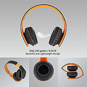 PowerLocus Rose Gold Bluetooth Headphones with Black/Orange Bluetooth Headphones