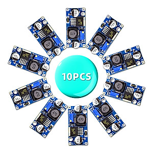 Dafurui 10 Pack LM2596 DC-DC Adjustable Buck Converter 3.0-40V to 1.5-35V Power Supply Step Down Voltage Regulator Module