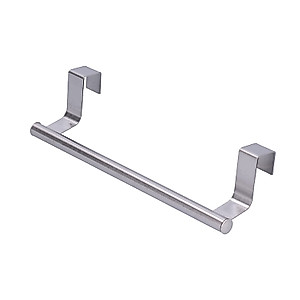 Kitchen Towel Rack, Stainless Steel Kitchen Cabinet Door Towel Rack for Bathroom for Cabinet(Large size (length 36cm))