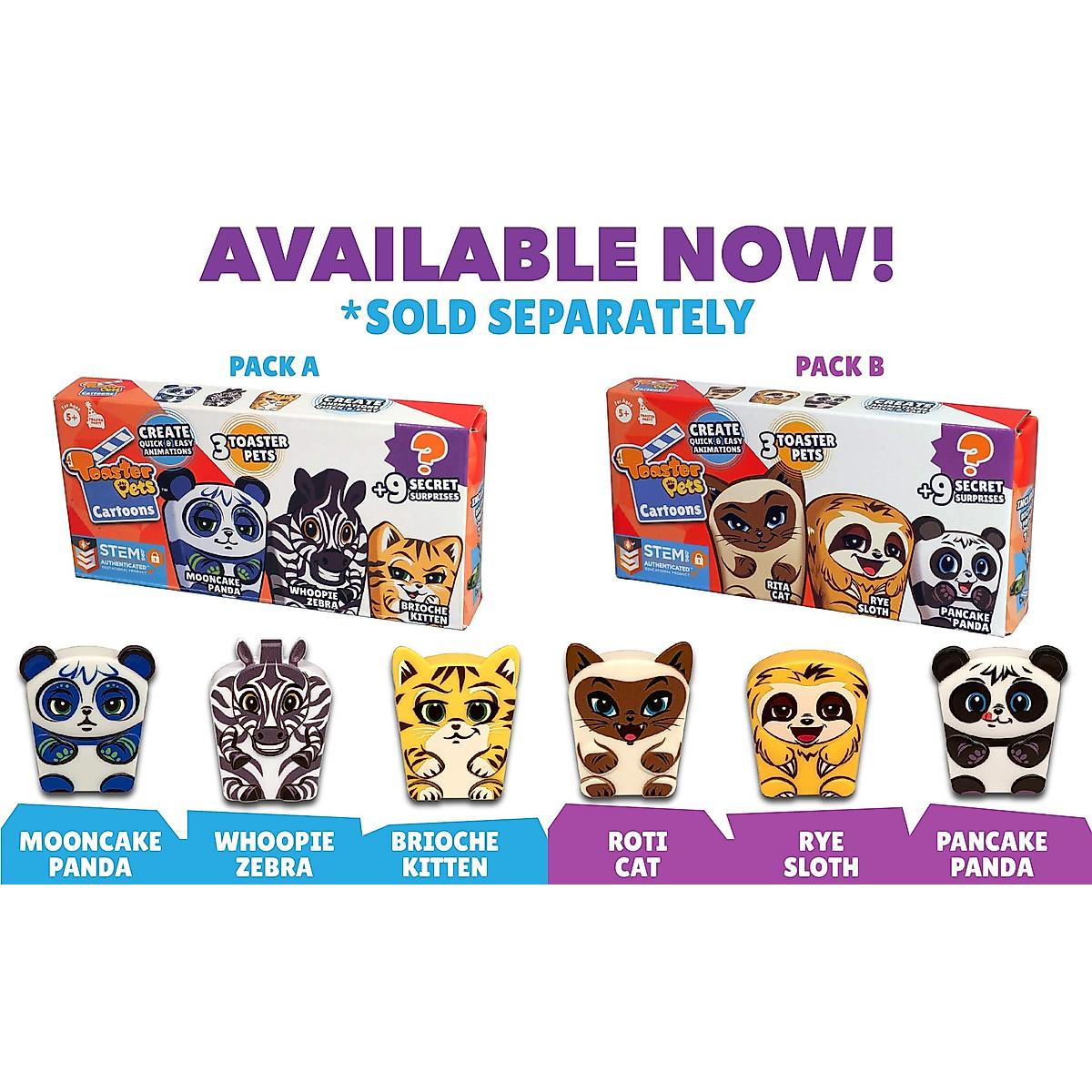 Toaster Pets Cartoons Studio kit | Quick, Easy and Collaborative Movie Maker Set for Girls and Boys