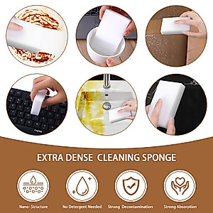 COMNICO 10 Pack Magic Sponge Cleaning Supplies Scrub Dish Dust Products Cleaner Professional Commercial Scrub Sponge for Kitchen Bathroom Bathtub Toilet Sink Furniture Floor Wall