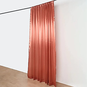 BalsaCircle 8x10 feet Terracotta Satin Curtain Wedding Photography Backdrop Panel Party Events Reception Photo Booth Home Decorations Supplies