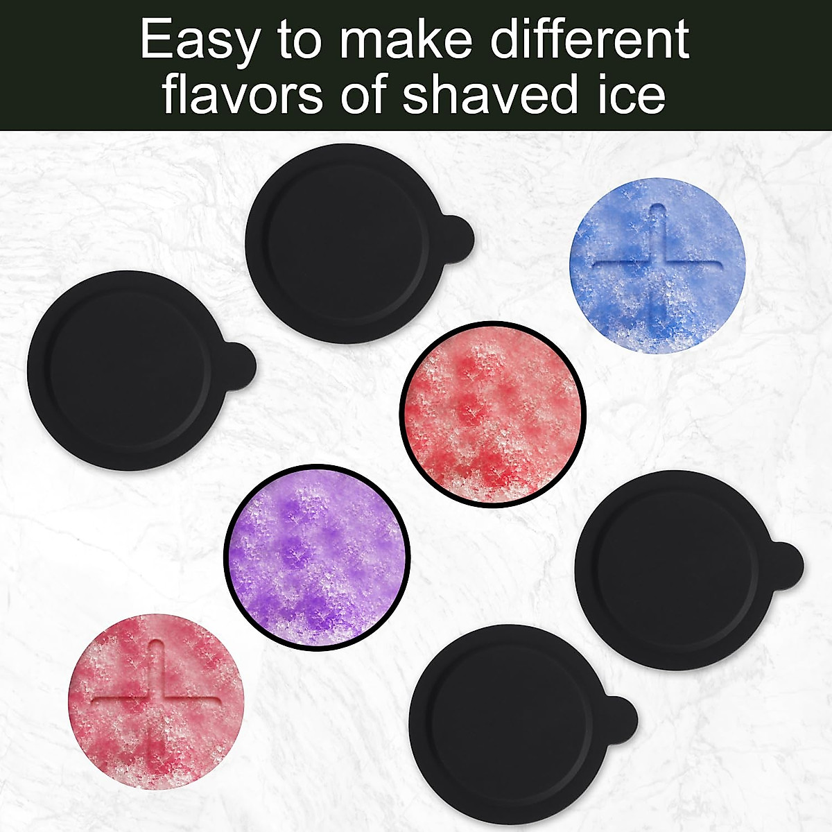 4PCS Ice Molds Replacement for Kitchenaid, Reusable Silicone Ice Molds with Lids Replacement Compatible with Ice Shaver Machine Accessories Easy to Clean