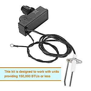 Lemfema Fire Pit Igniter Push Button Ignition Kit with 2 Outlets, Ground Wire for Fire Pit Gas Burner System, AAA Battery Type