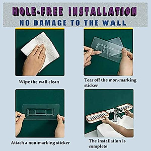 ZBYCYZ Bathroom Corner Punch-free Rack,180 Degrees Rotation Storage Rack Corner Shower Shelves,Drain Hole Design-No Drilling Installation,Wall Mount Shower Caddy (grey)