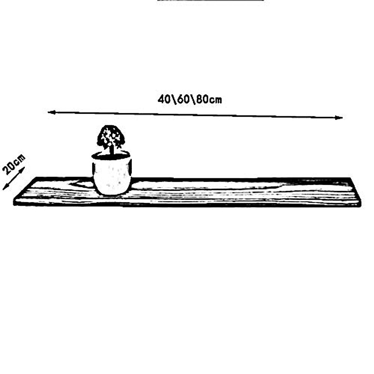 PIBM Stylish Simplicity Shelf Wall Mounted Floating Rack Shelves Solid Wood Bookshelf Storage Smooth Multifunction Living Room Kitchen,3 Colors,3 Sizes, White ,