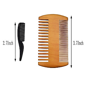 Motanar 4 Pieces Beard Scissors Set, Grooming Scissors Men and Mustache Beard Combs Beard Grooming Kit with Storage Bag