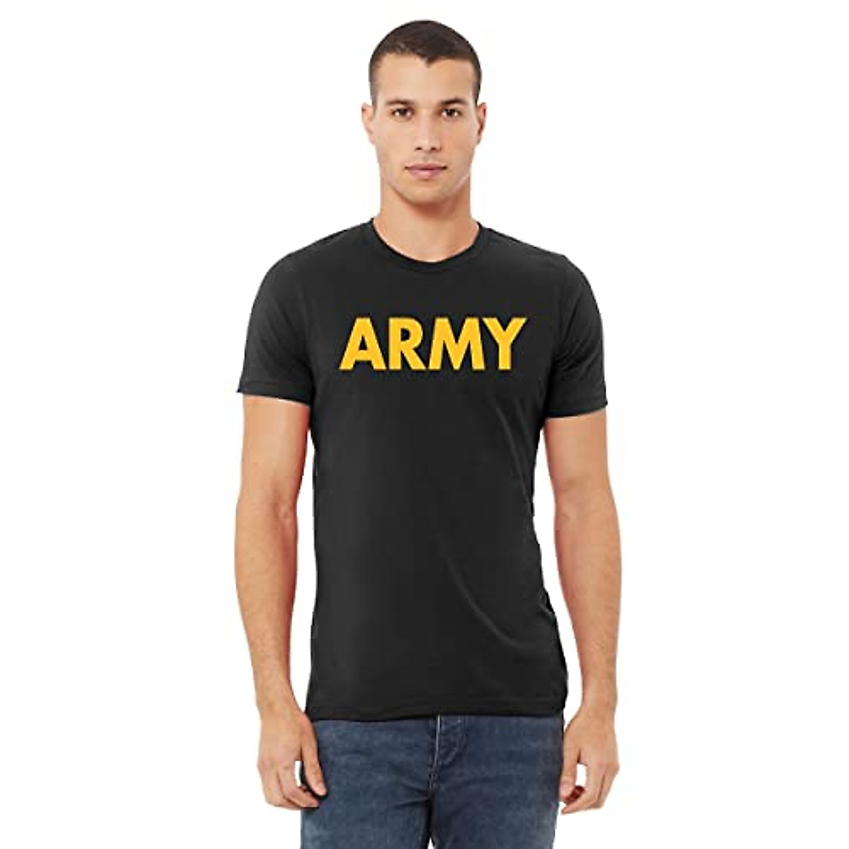 US Military Gear Army Training PT Men's T-Shirt, L, Black