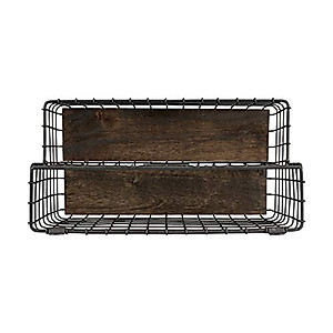 Spectrum Diversified Vintage Wall Mount Office Letter Holder Desk Organizer Basket for Envelopes, Bills, Magazines, Catalogs, Files, Notebooks & More, Pack of 1, Industrial Gray