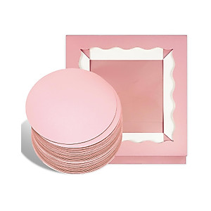 Bakepacker 36pcs 12x12x8 Inches Cake Boxes with Window 18-Packs Pink Cake Boxes 12 Inch Bakery Boxes (18 Cake Boxes +18 Cake Boards Included)