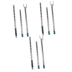 Zerodeko 3pcs Stitching Clothes Rail Ceiling Hook Outdoor Stuff Drying Rack Clothing Outdoor Retractable Closet Pole Clothes Drying Rack Utility Hooks Multi-Purpose Clothes Rods Alloy Tool