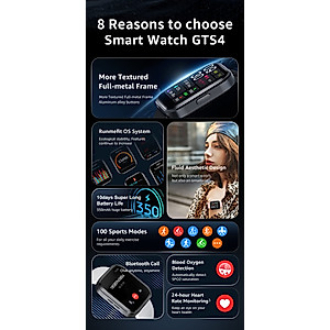 HANDA Smart Watch for Men Women,Fitness Tracker with 100 Sport Modes,Blood Oxygen Heart Rate Sleep Monitor,10 Day-Battery Life,Bluetooth Call IP67 Waterproof Activity Tracker for Android & iOS (Blue)