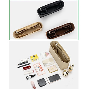 Lckaey for Handbags Herbag 31 organizer Purse Organizer insert 1011brown-26.5 * 7.5 * 13cm