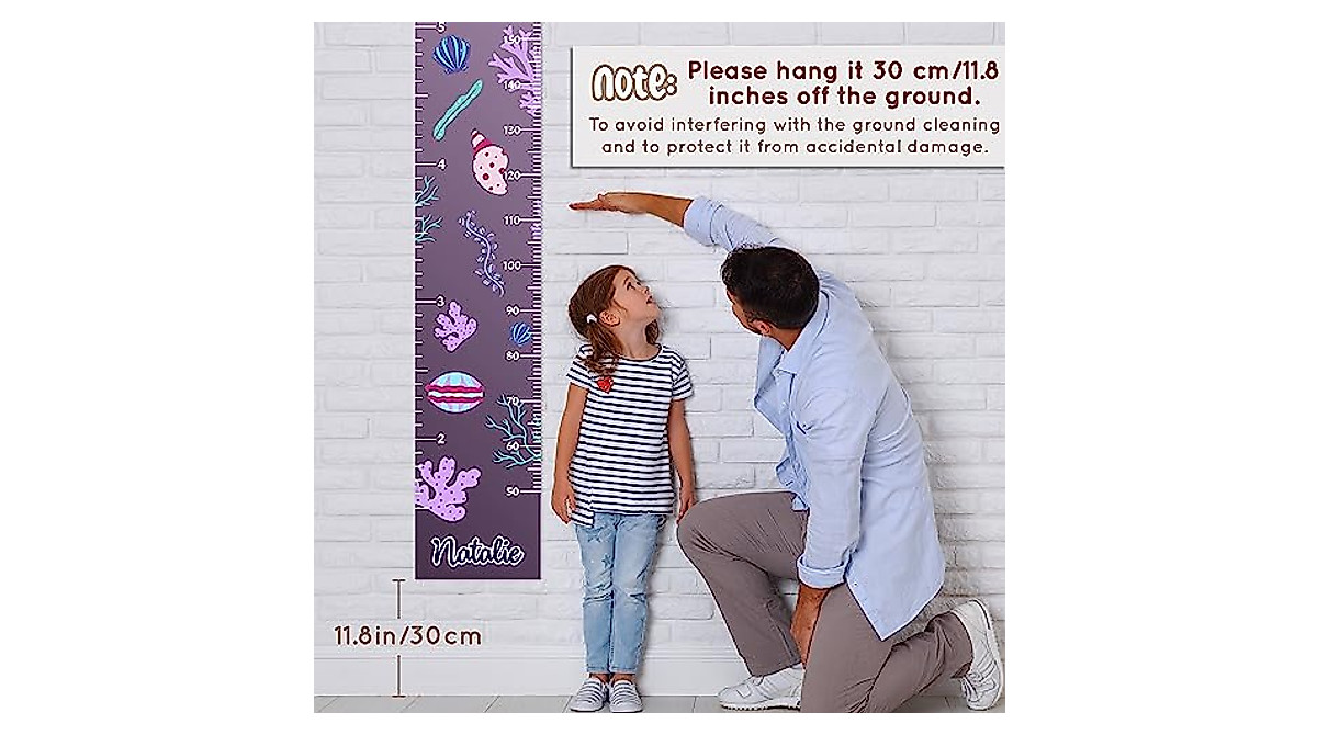 Personalized Kids Growth Chart - 12 Designs, Durable Vinyl & Easy to Mount