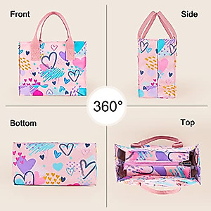 FIOBEE Canvas Tote Bag for Woman Shoulder Bag Tote Handbags Crossbody Bags with Zipper Multiple Pockets Girls