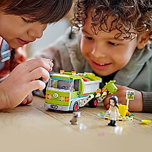 LEGO Friends Recycling Truck Toy 41712 - Set Includes Garbage Sorting Bins, Emma and River Mini Dolls, Educational Learning Toys for Kids 6+ Years Old, Great Gift for Boys and Girls