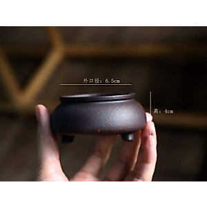 Round Chinese Yixing Zisha Mame Bonsai Pot 2.5''x2.5''x1.5''