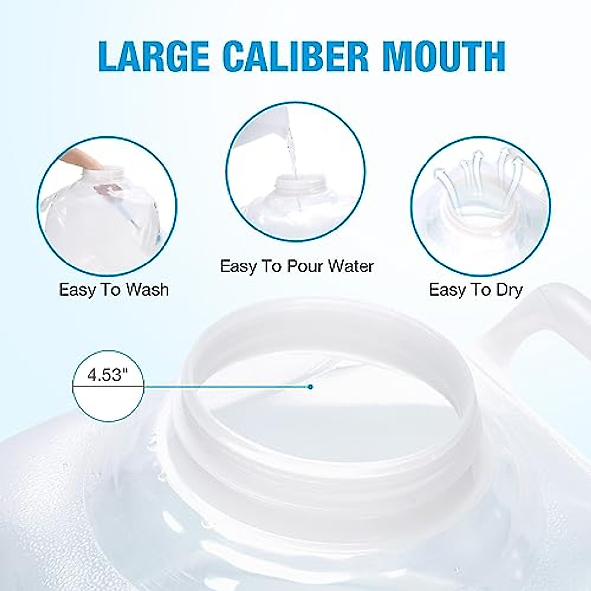 Collapsible Water Container,Portable Water Storage Containers,Collapsible Water Jug 5.3Gal,Camping Water Container with Spigot,Double Handle Foldable Emergency Water Storage for Camping,Hiking(1 Pack)