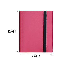 Trading Cards Album Binder, JARAGAR 2 Pack 9 Pockets PU Leather Card Binder Holder 20 Sheets Band Closure Card Storage Case Holds up to 360 Cards Fit for Baseball Football Cards Game Cards