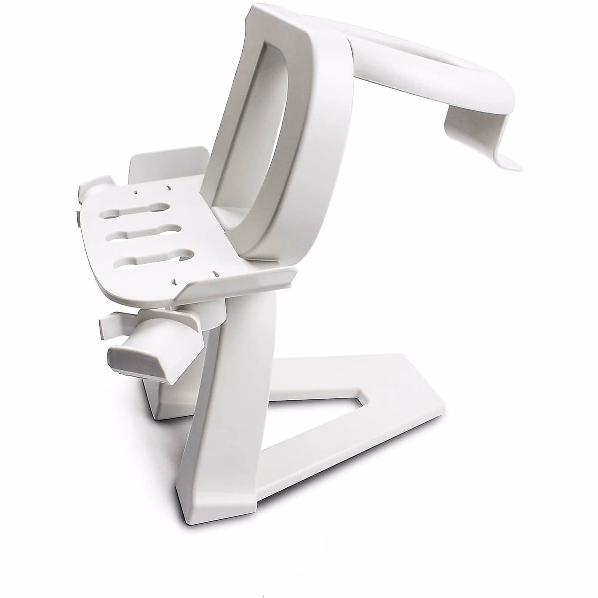 VR Headset Stand and Controller Holder for Quest 2/Rift S/HTC Vive/Vive Pro/Elite/Valve Index/HP Reverb G2, Controller Holder for Touch/Valve Knuckles/Vive (White)