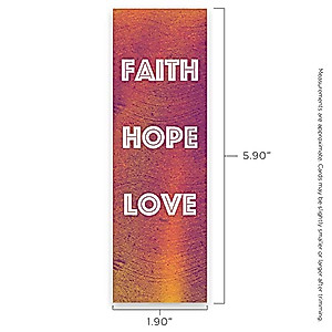 Faith Hope Love, 1 Corinthians 13:13, Bulk Pack of 25 Christian Bookmarks for Kids, Childrens Bible Verse Book Markers, Sunday School Prizes with Memory Verses, Scripture Gifts for Kids & Youth