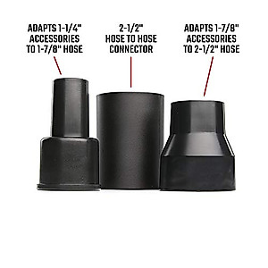 CRAFTSMAN CMXZVBE38673 3-Piece Wet/Dry Vacuum Adapter Connector Kit for Shop Vacuums