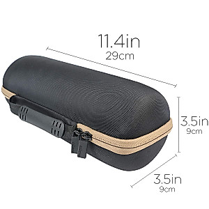co2CREA Portable Electronic Device Cover for JBL Charge 4/5 Waterproof Bluetooth Speaker (Black Case + Sand Zipper)
