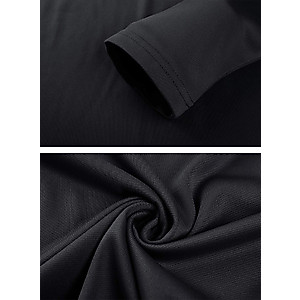 TACVASEN Polo Shirts for Men Workout Quick Dry Fitness Golf T-Shirt with Zip Pocket Grey L