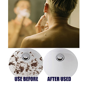 2Pcs Beard Bib Apron,Non-Stick Men’s Hair Catcher for Shaving and Trimming,Adjustable Neck Straps with 4 Suction Cups,Grooming Gift for Man,Dad,Husband(White)