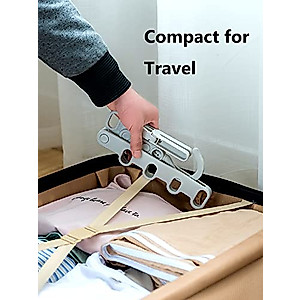 Folding Clothes Hanger, Portable Mini Drying Rack Closet Organizer Space Saver for Indoor, Travel, Camping