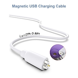 Bicmice Magnetic USB DC Charger Cable Replacement Charging Cord - 2 Pack
