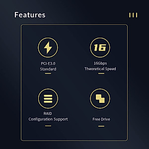 ORICO M.2 PCIe M Key to 6 x SATA 6Gbps Adapter Card for Desktop PC Support RAID-PM2TS6