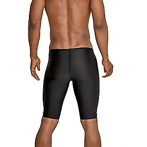 Speedo Men's Standard Swimsuit Jammer Eco ProLT Team Colors, Solid Black, 40