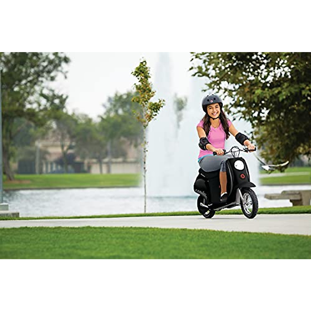 Razor Pocket Mod Miniature Euro-Style Electric Scooter - Vapor - FFP Vapor Black, 50 x 18 x 30"