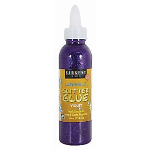 Sargent Art 22-1842 4-Ounce Glitter Glue, Violet
