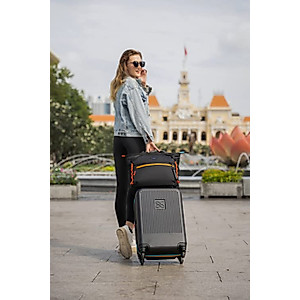 Sherpani Meridian, 22 Inch Expandable Hardshell Carry-On, Lightweight 22" Rolling Hardside Travel Luggage for Women, Stylish & Durable Suitcase (Chromatic)