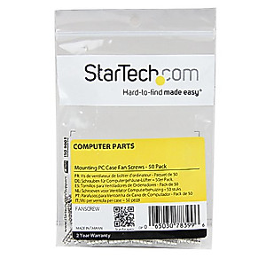 StarTech.com Screws for Case Fan Mounting - Screw kit - 0.4 in (Pack of 50), TAA (FANSCREW)