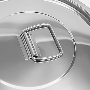 NG NOPTEG 21L Stainless Steel Airtight Canister for Kitchen, Rice Cereal Grain Canisters Container for Household Kitchen Food Bean Flour Oil Sugar Milk Cookie Storager Bucket w/Handles+Lid