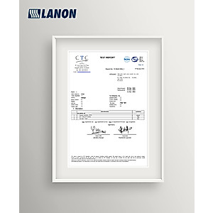 LANON PVC Chemical Gloves, Thick Rubber Work Gloves, Heavy-Duty, EN 374/388, Acid, Alkali and Oil, Non-Slip, XL