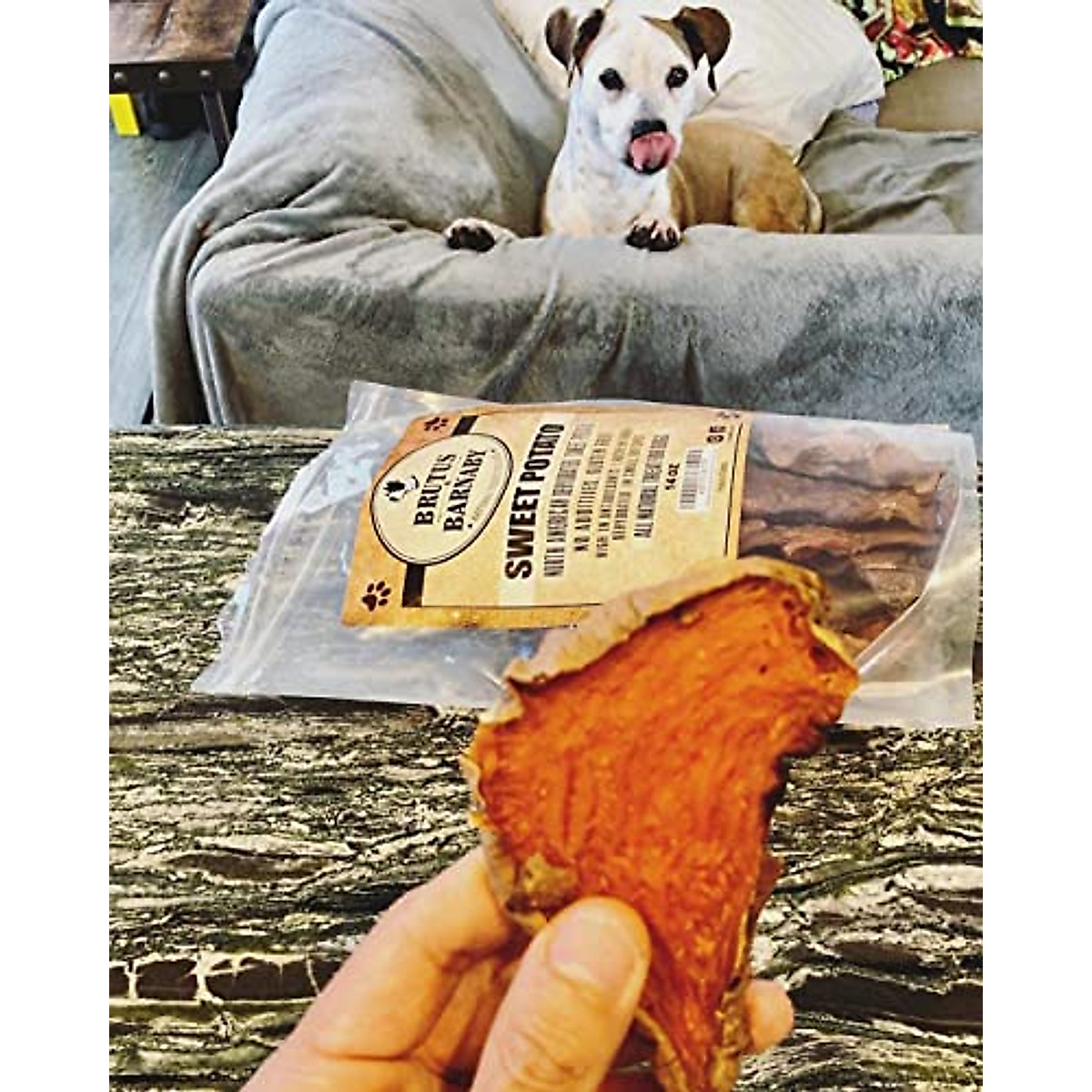 Sweet Potato Slices For Dogs - Single Ingredient Grain Free Dog Treats, Best High Anti-Oxidant Healthy 100% Natural Thick Cut Dried Sweet Potato Dog Treats With No Added Preservatives (2lb)