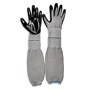 CHARGUY Long Sleeve Gardening Gloves, No-Slip Grip, Strong, Durable Garden Work Glove Protective, Flexible Sleeves, Extended Cuff, Women/Men, 1 Pair