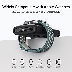 iWALK MAG-X Magnetic Wireless Power Bank with iWatch Charger,10000mAh PD Fast Charging Portable Charger Compact Battery Pack Compatible with iPhone 15/14/13/12 Series,Apple Watch Ultra/8/7/6/5/4