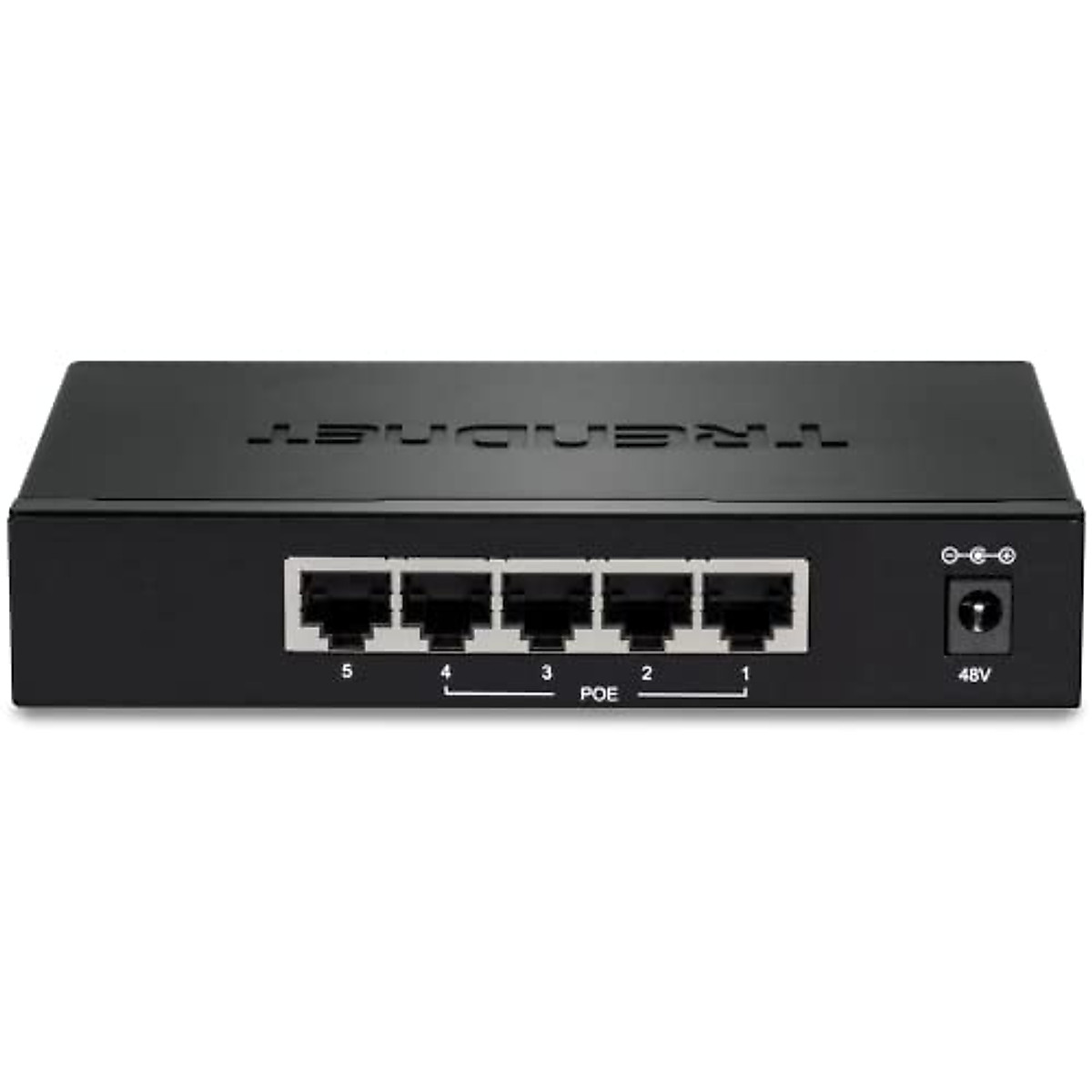 TRENDnet 5-Port Gigabit EdgeSmart PoE+ Switch, 4 x Gigabit PoE+ Ports, 1x Gigabit Port, 31W PoE Power Budget, Managed PoE+ Switch, Wall mountable, Black, TPE-TG50ES