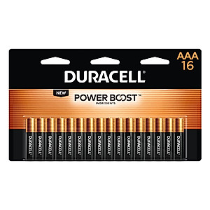 Duracell Coppertop AA + AAA Batteries Combo Pack with Power Boost Ingredients, 16 Count Double A & Triple A Battery with Long-Lasting Power, Alkaline Battery - 32 Count Total