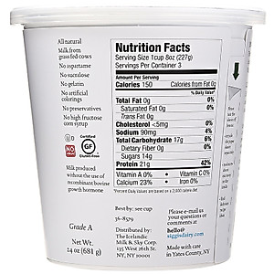 siggi’s Icelandic Strained Nonfat Yogurt, Vanilla, 24 oz. – Thick, Protein-Rich Yogurt Snack