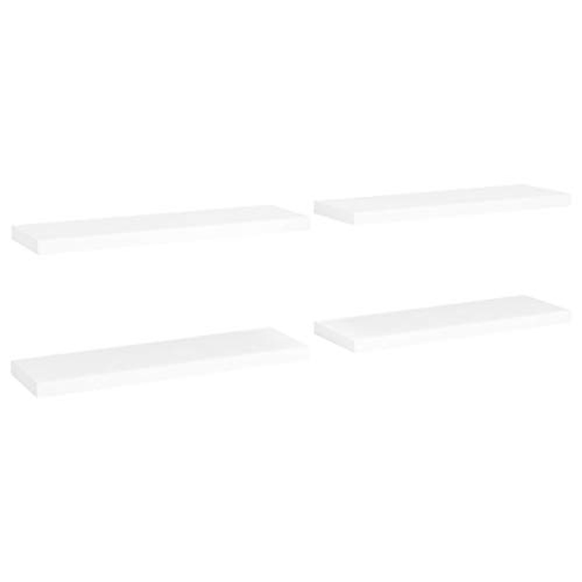 INLIFE 4pc Picture Frame Ledge Shelves MDF Wall Mounted Floating Shelves for Display,Floating Storage Shelves for Living Room,Bedroom,Office White 31.5"x9.3"x1.5"(LxWxH)
